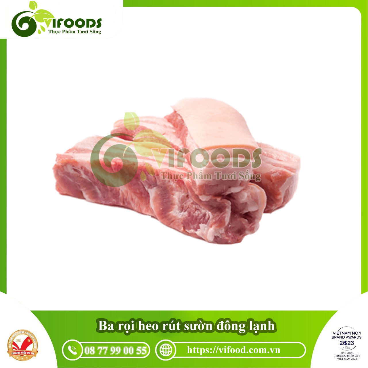 Ba rọi heo rút sườn đông lạnh